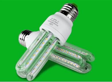 China U shape led energy saving lamp E27 led bulb light B22 led corn light 360° dimmable for sale