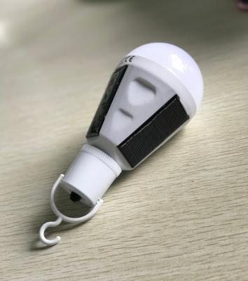 China 2017 New Products Waterproof IP65 rechargeable emergency light 7W solar led bulb E27 6500K AC85-265V 3-4hours CE ROHS for sale