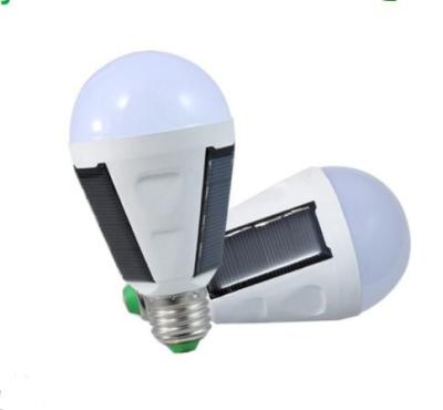 China 7W led bulb IP65 solar 85-265V led bulb emergency rechargeable led lamp energy saving 6000K E27 2017 new led lamp panel for sale