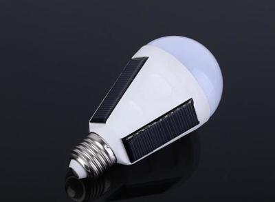 China led solar bulb rechargeable emergency light E27 IP65 6000K AC85-265V for sale