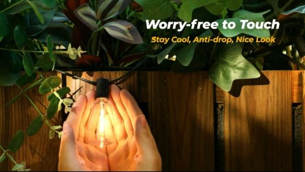 Quality LED Outdoor 100FT 52 Shatterproof ST38 Vintage Edison Patio Bulbs String Lights for sale