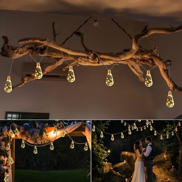 20Ft solar led powered outdoor decorative fairy christmas String Lights