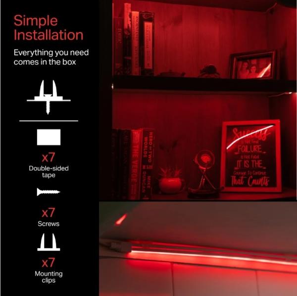Quality Certified Warm White Cob LED Strip Lights With Adhesive Backing - 6.5FT Length for sale