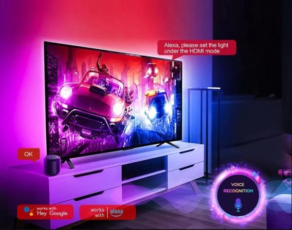 Quality RGB LED Strip Lights With Music Sync Remote Control TV Backlights For Vibrant Ambiance for sale