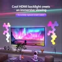 Quality RGBIC Gaming Light ABS Shell HDMI Hexagon Gaming Light With PC Luminous Surface for sale