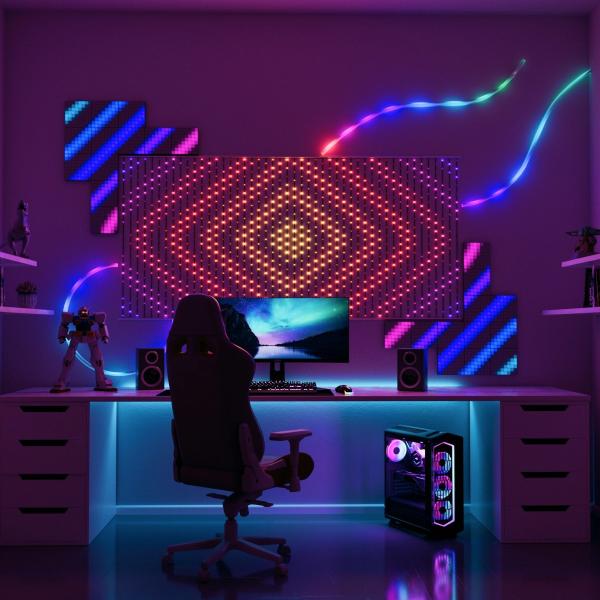 Quality Adjustable Brightness RGBIC LED Lights With Music Sync And Timer  WiFi Bluetooth for sale