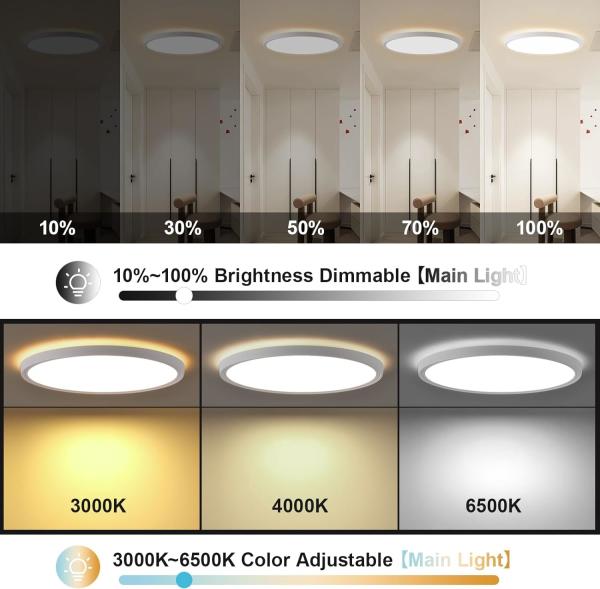 Quality Metal Hardwired 1800 Lumens Ceiling Light RGBIC 3000K - 6500K Color Temp 100 - 220V for sale