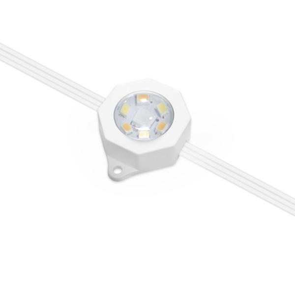 Quality Bright Wall Mounted RGBIC CCT SMART Eave Outdoor Lights with White Finish and Electrical Power Source for sale