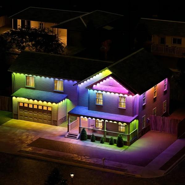 Quality Wall Mounted Outdoor smart Eave Lights RGBIC CCT Lighting with CRI and PC ABS for sale