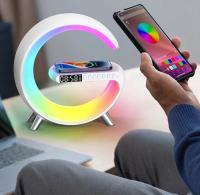 Quality G Shape RGBIC LED Ambient Night Light With Speaker / Wireless Charger for sale