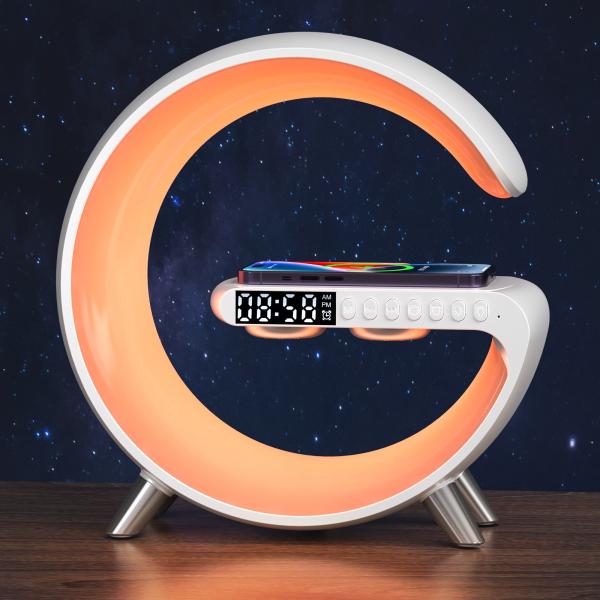 G Shape RGBIC LED Ambient Night Light con altoparlante / caricabatterie wireless