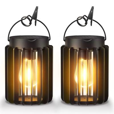 China Rechargeable Solar Hanging Flame Lantern for Outdoor Decoration Waterproof and Suitable for Daily Lighting or Christmas for sale