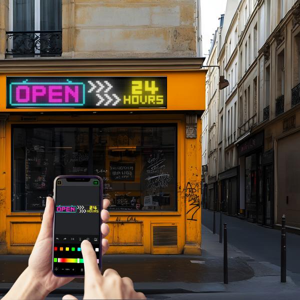 Quality APP Controlled 16*96plus Pixel Size LED Flexible Screen Made of PU FPCB Material with 898x192mm Size for sale