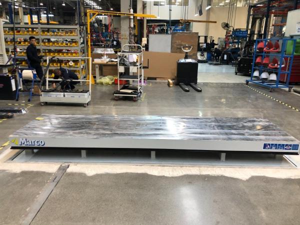 Double Scissor Lift Table with Stationary Running Mode and Safety Reinforcements