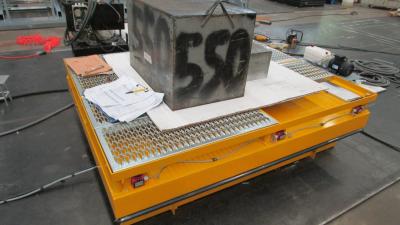 China Stationary Single Scissor Lift Table with Universal Ball Driven by Hydraulic for sale