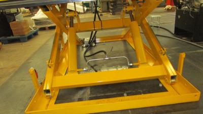 China Stationary Single Scissor Lift Table with Universal Ball Driven by Hydraulic for sale