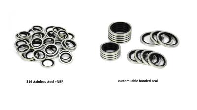 Cina Metallo con guarnizione di gomma Nbr/lavatrice di sigillatura legata/fabbrica Produce anello di gomma composto di piston metallico in vendita