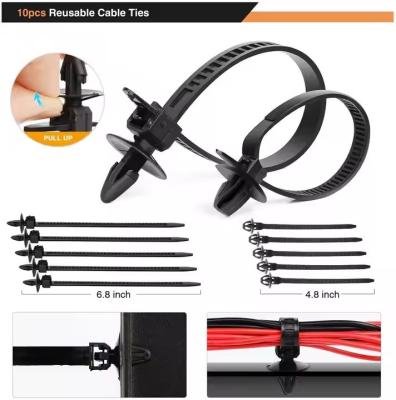 China 635Pcs Car Push Retainer Clips & Auto Fasteners Assortment -Most Popular Sizes Nylon Bumper Fender Rivets with 10 Cable Ties for sale