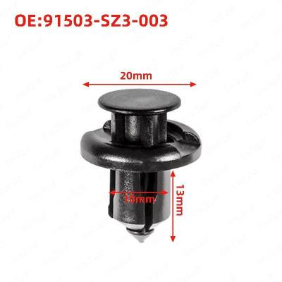 Cina Clip per paraurti per auto veicoli 10mm fermo rivetto 91503-SZ3-003 pannello porta parafango per Honda in vendita