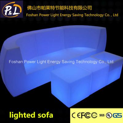 China Royal LED Furniture White / Blue / Red PE LED  Double / Single Seat for sale
