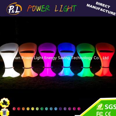 China Illuminated LED Furniture Glowing Plastic LED Bar Stool for sale