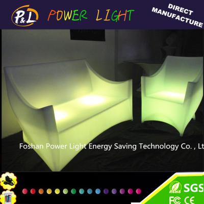 China Glowing Furniture Illuminated LED Bench Stool for sale
