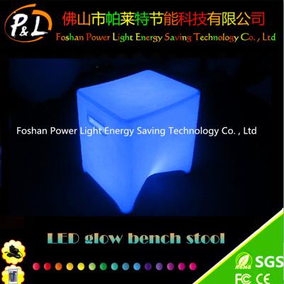 China Glowing Furniture Illuminated LED Bench Stool for sale