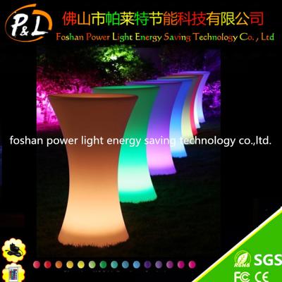 China Polyethylene LED Lighting Furniture / Glowing Cocktail table for party & exhibition for sale