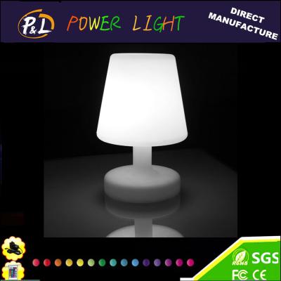 China Color changing Rechargeable PE Plastic LED Table Lamps for sale