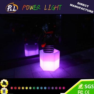 China Hotel&Home Furniture Plastic Colorful LED Illuminated Flower Pot for sale