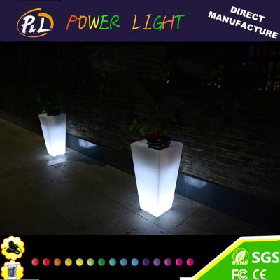China Wedding Party Decoration Event Furniture LED Plastic Pot for sale
