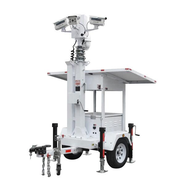 Quality OEM 6.5m Mast Solar Surveillance Trailer With 2*435W Solar Panels for sale