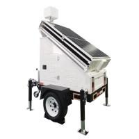 Quality Building Surveillance Mobile Solar Trailer Customization White Color for sale
