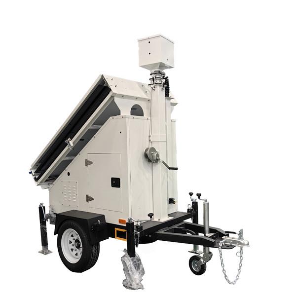 Quality OEM ODM Solar Mobile Trailer Solar Security Camera Trailer With 6m Mast Lifting for sale