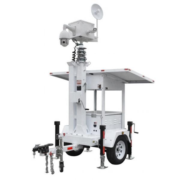 Quality Mobile Solar Surveillance Trailer Security camera trailer For Construction Works for sale