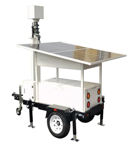 Quality Q235 Steel Solar Security Trailer With 6.5m Electric Mast High Performance for sale