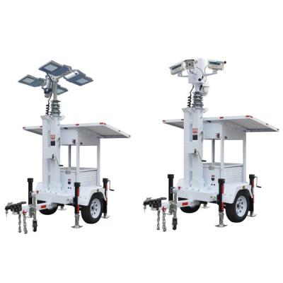 Quality DC24V Mobile Solar Surveillance Trailer With 2*435W Solar Panels for sale