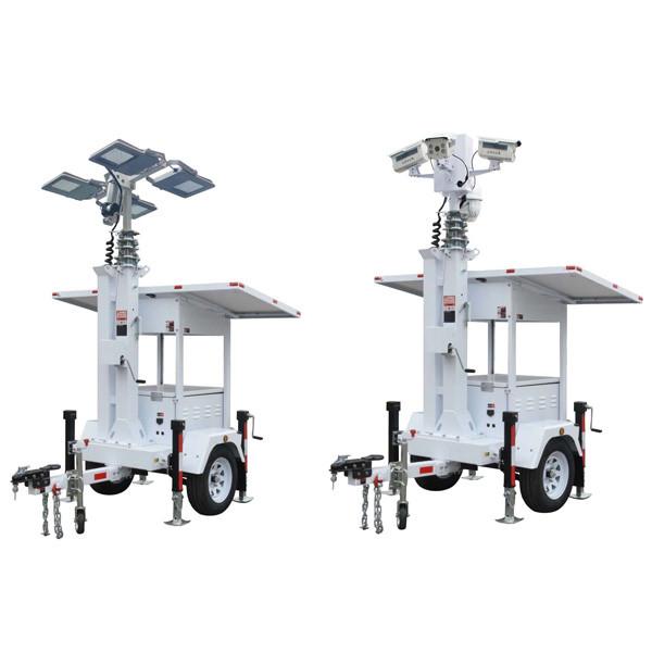 Quality DC24V Mobile Solar Surveillance Trailer With 2*435W Solar Panels for sale