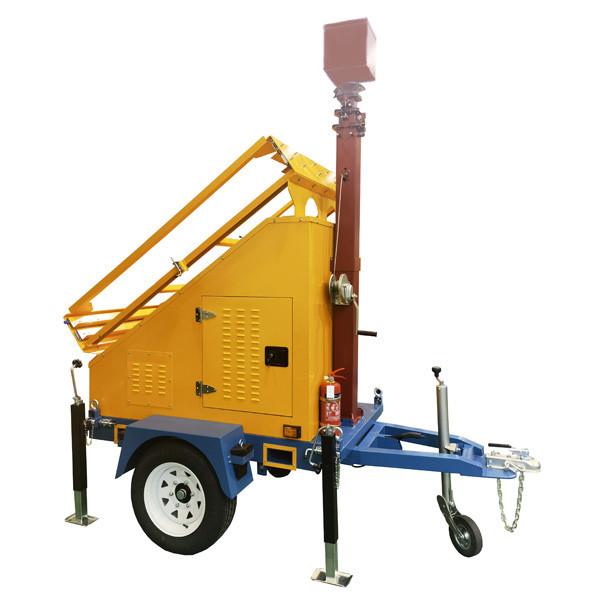 Quality OEM Solar Panel Mobile Solar Trailer With 6m 7m Manual Telescopic Mast for sale
