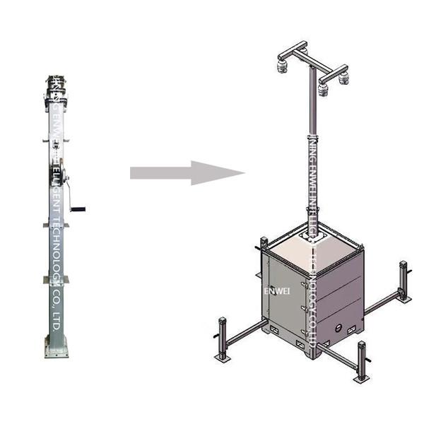 Quality Customized Mobile Camera Unit Light Tower Build-In 7m Manual Mast for sale