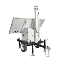 Quality Customized Mobile Solar Surveillance Trailer With 3*200W Solar Panels for sale
