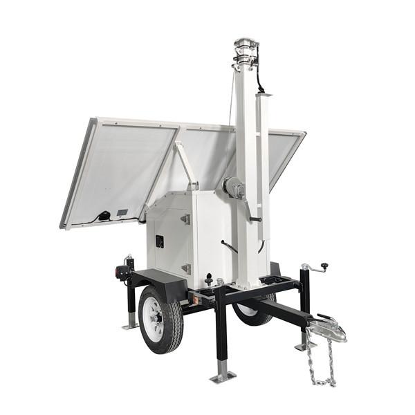 Quality Customized Mobile Solar Surveillance Trailer With 3*200W Solar Panels for sale