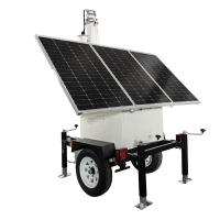 Quality Reliable US Standard Solar Surveillance Trailer With 19ft 20ft Mast for sale