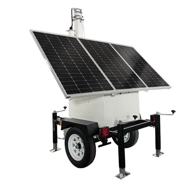 Quality Reliable US Standard Solar Surveillance Trailer With 19ft 20ft Mast for sale