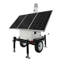 Quality 20ft Mast Mobile Solar CCTV Trailer For Warehouse Airport Security for sale