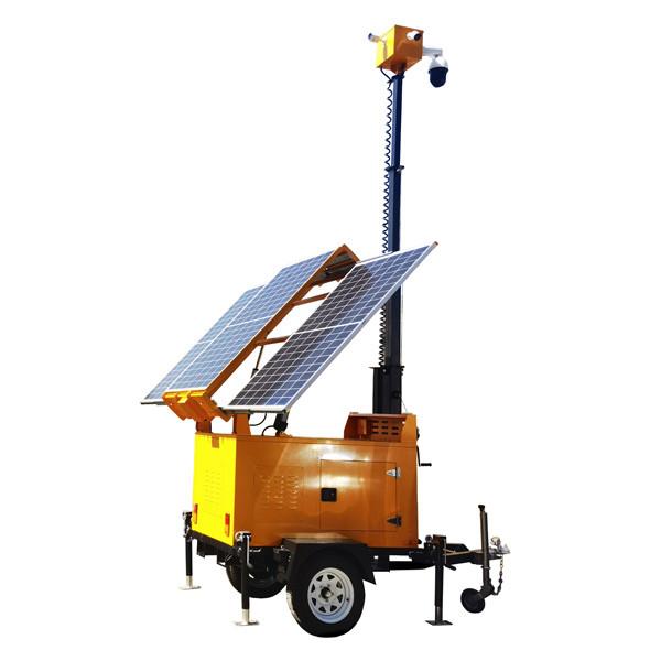 Quality 22ft Mast Solar Camera Trailer For Parking Lot Security Systems for sale