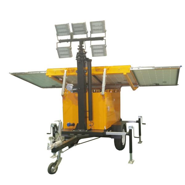 Quality Customized LED Solar Light Tower With 20ft 23ft Manual Mast For Outdoor for sale