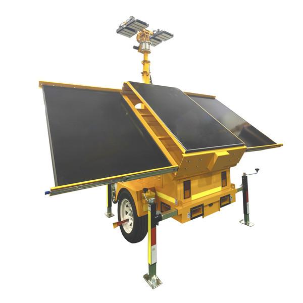 Quality Manual Mast Solar Lighting Towers With LED Lights Retractable Solar Panels for sale