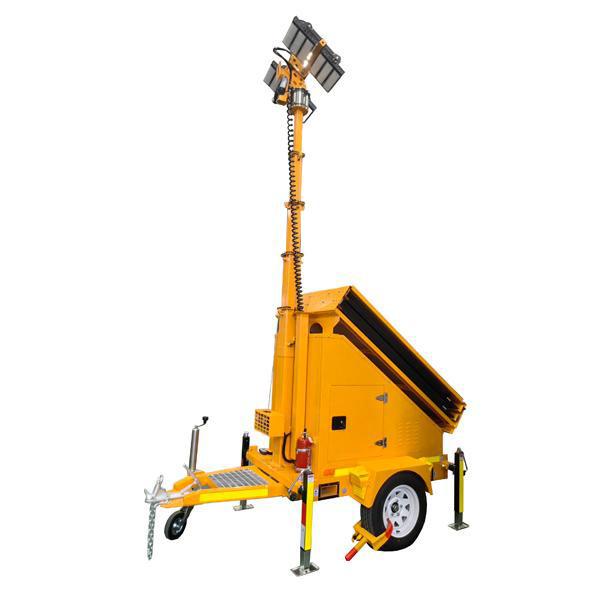 Quality Gel Battery 6*200Ah Mobile Solar Light Tower OEM ODM Available for sale