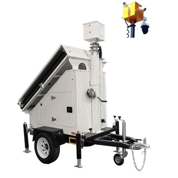 Quality Mobile Site Solar Security Trailer Video Surveillance with HD cameras for sale